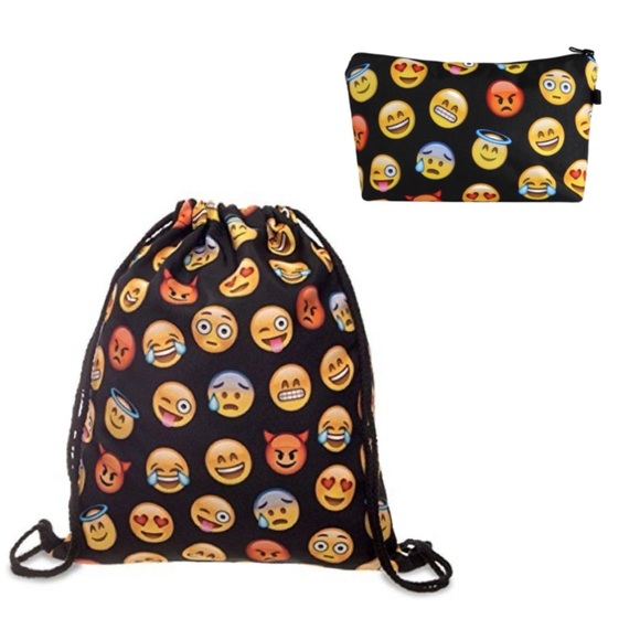 Jom Tokoy | Bags | Jom Tokoy Emoji 3d Drawstring Bag Pouch | Poshmark